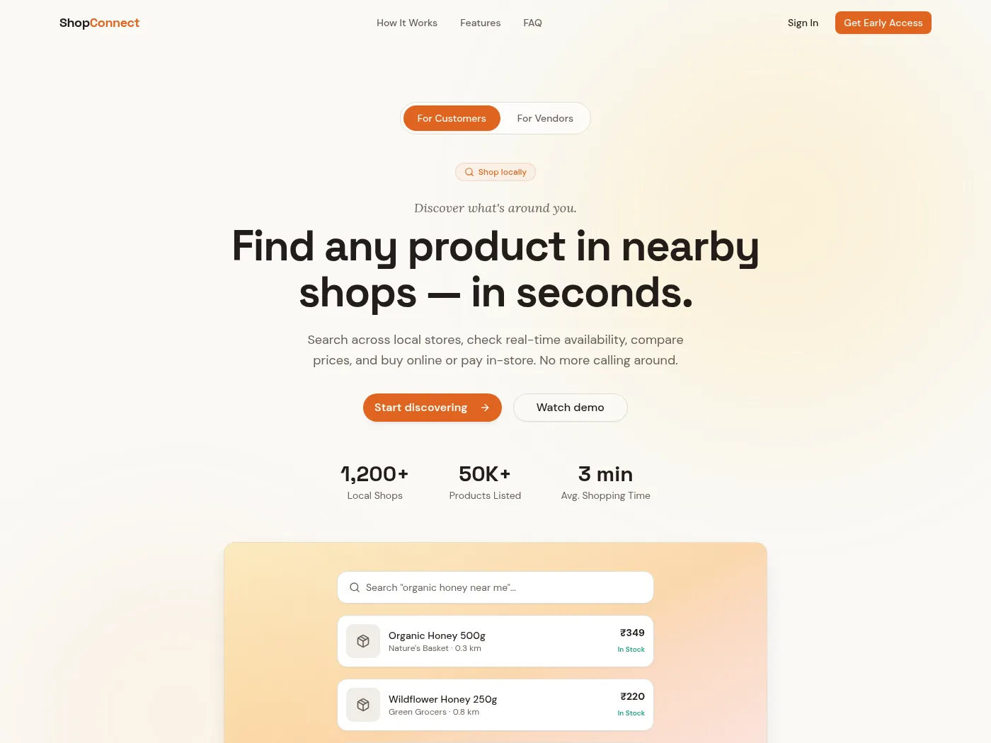 ShopConnect Landing Page