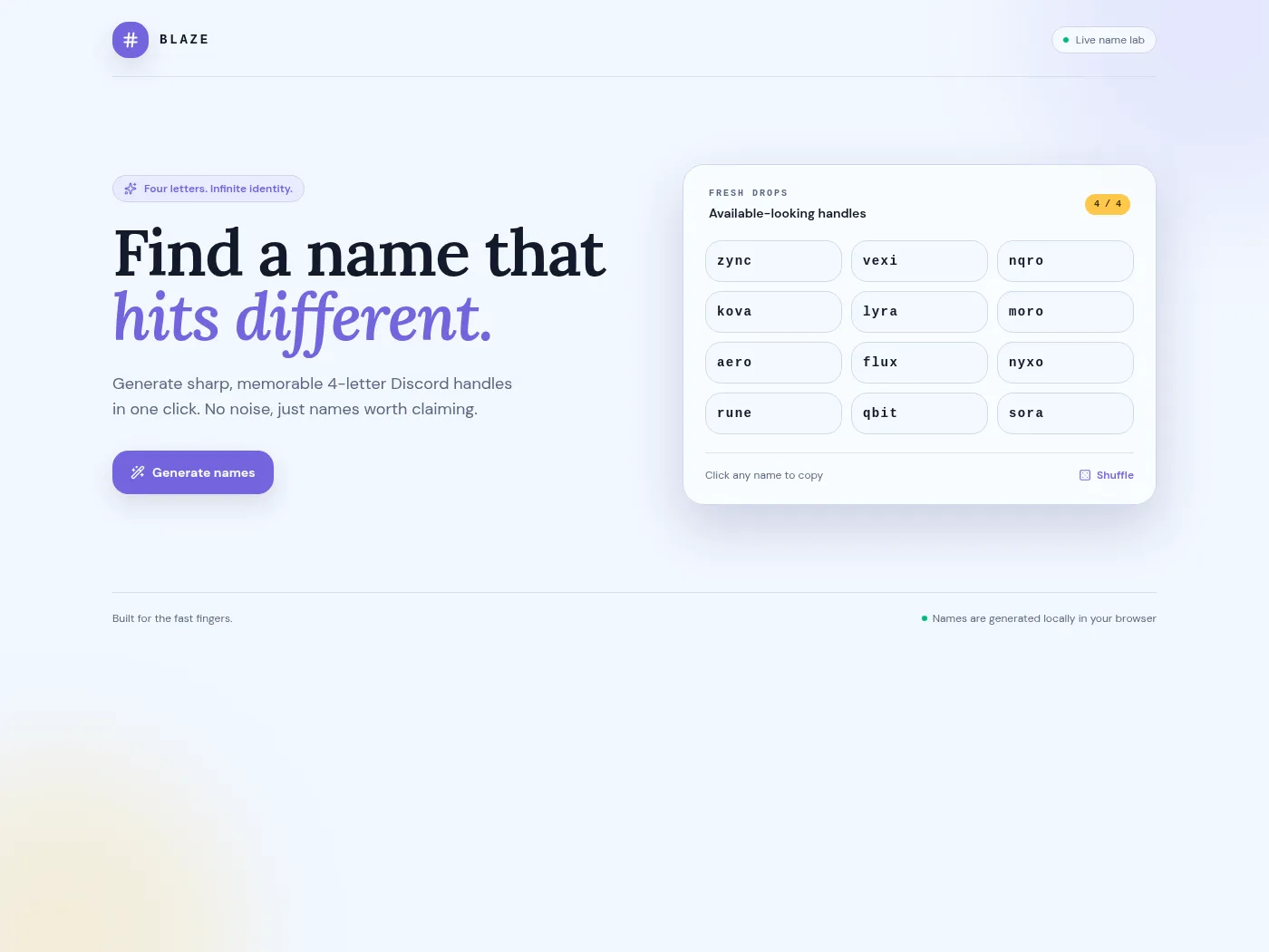 Discord Name Finder