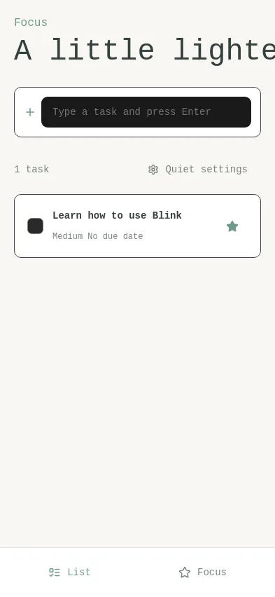 Focus Task Manager Mobile