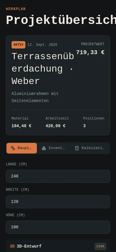 Metallbau Plan App