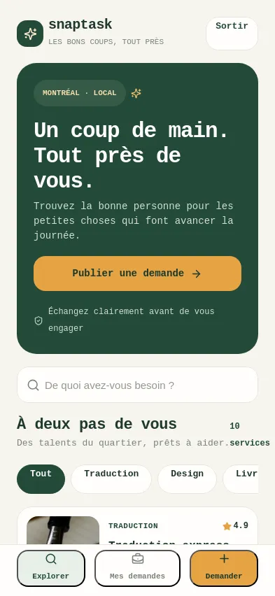 SnapTask Local Services