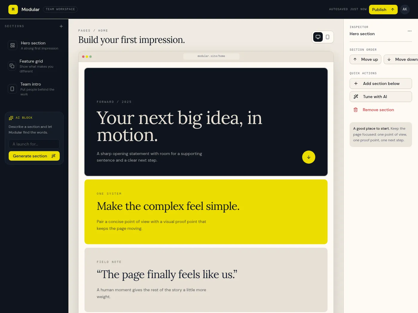 Modular Web Builder