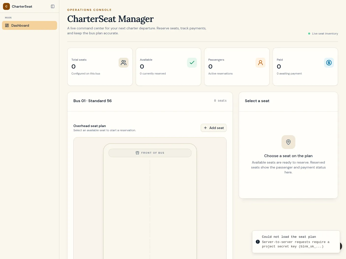 CharterSeat Manager