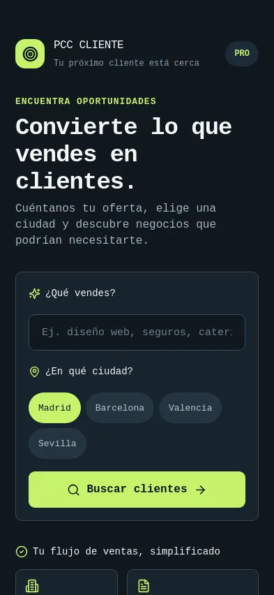 PCC Cliente Lead Finder
