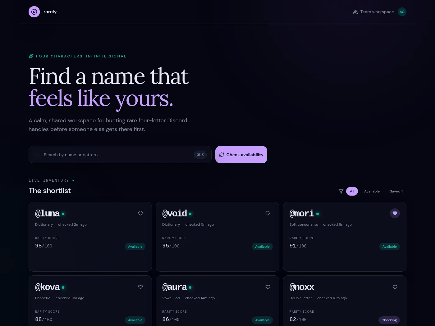 Rare Discord Username Finder
