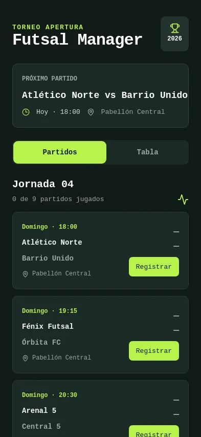 Torneo Futsal Manager HG