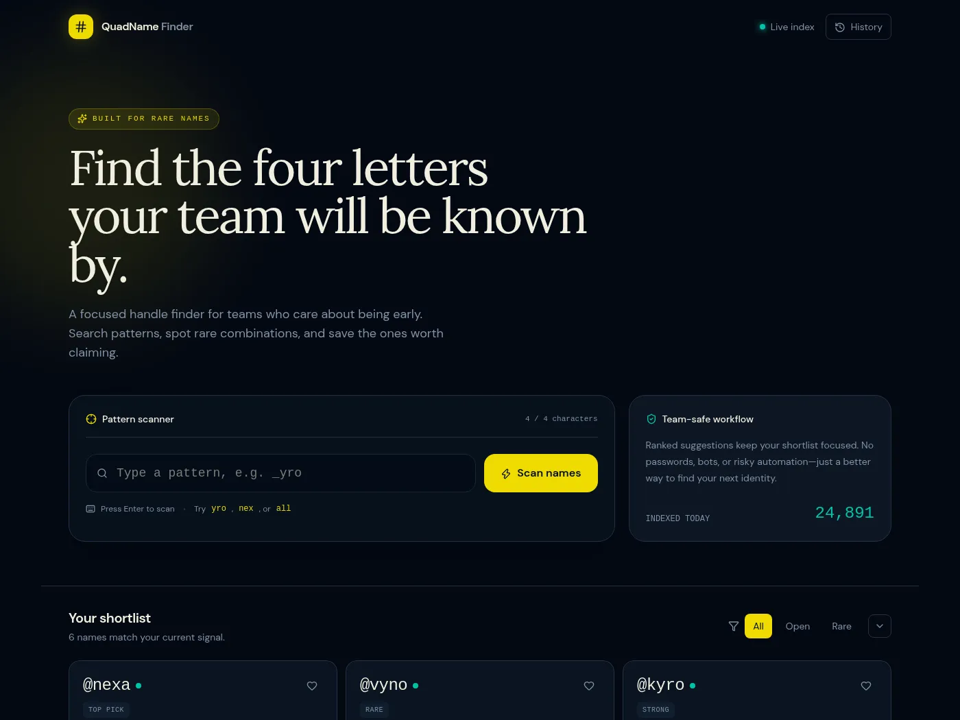 QuadName Finder