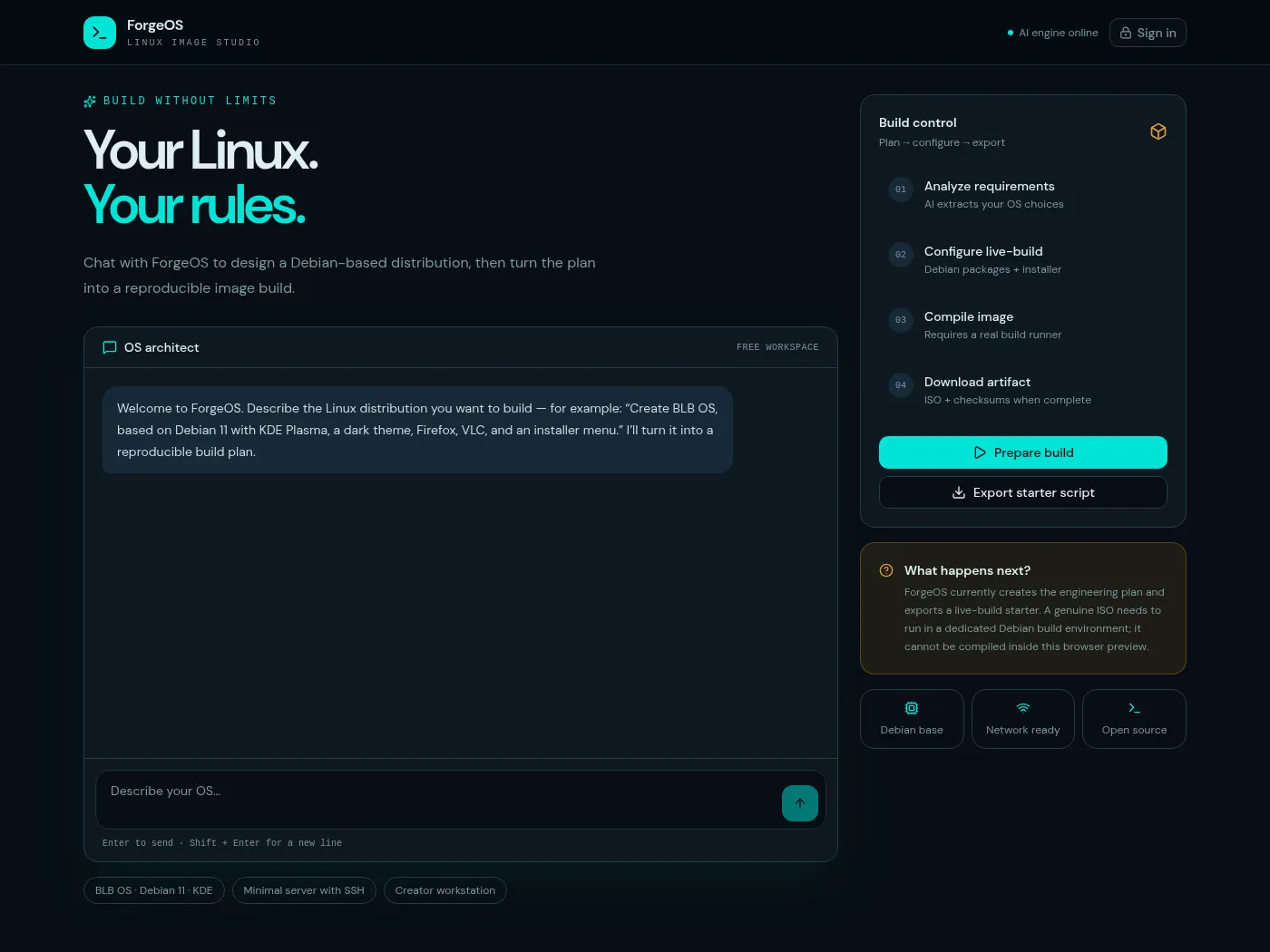 Linux AI OS Generator