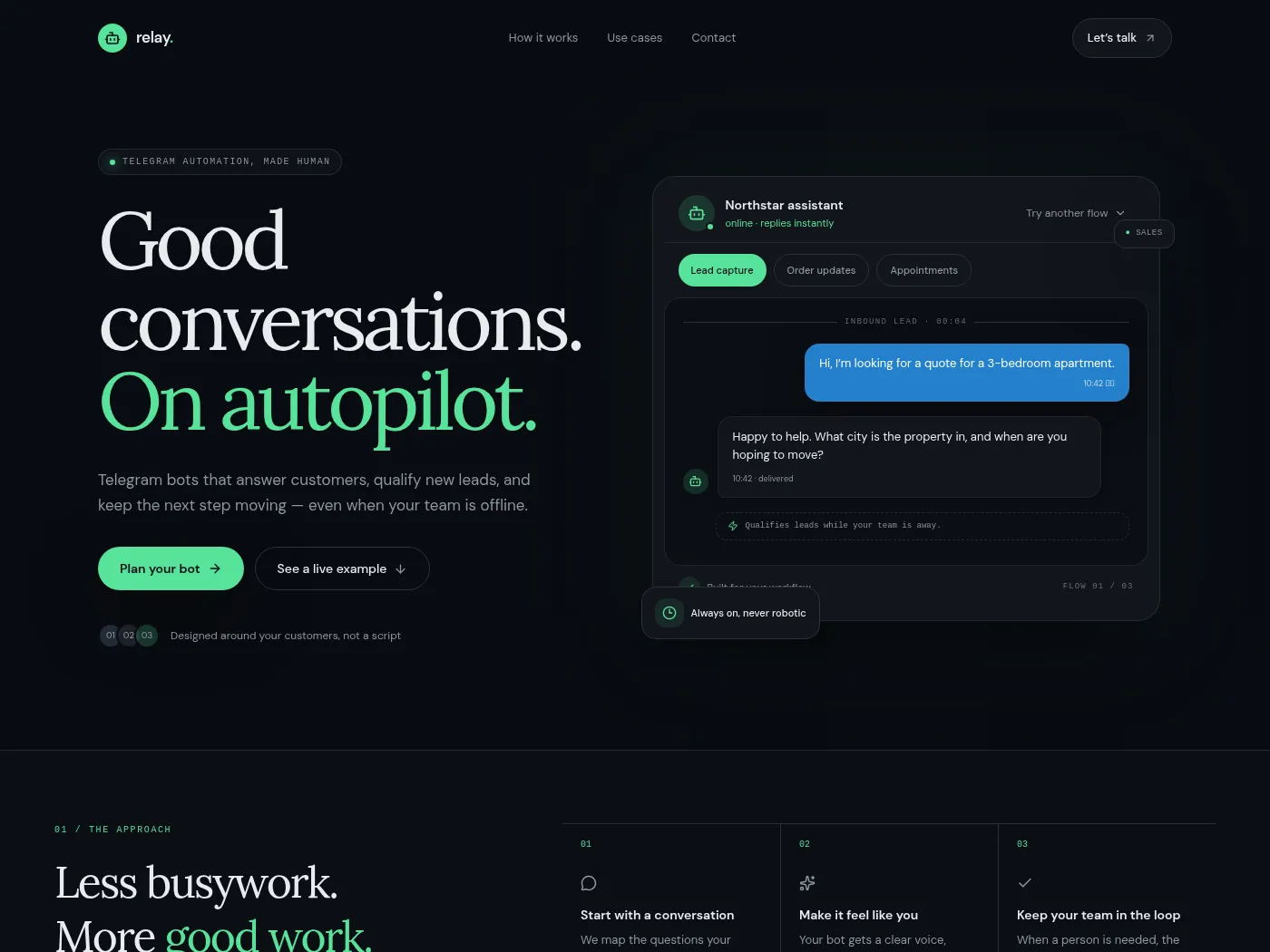Telegram Bot SaaS Landing