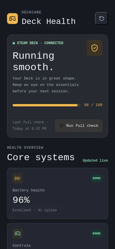 Deck Health Monitor