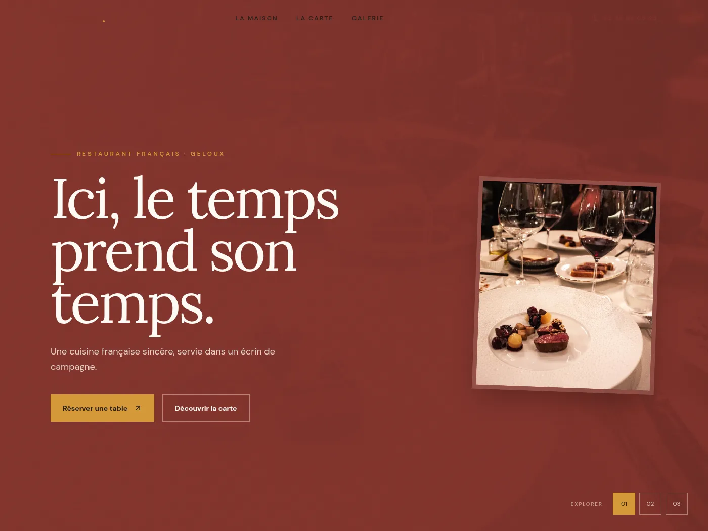 Le Bistro Landing Page
