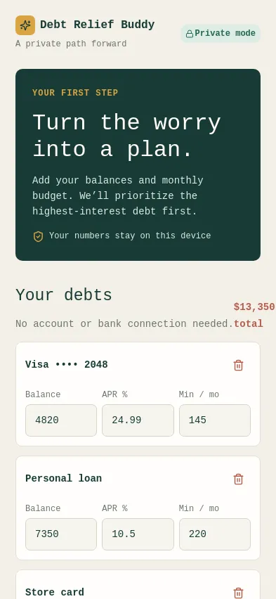 Debt Relief Buddy