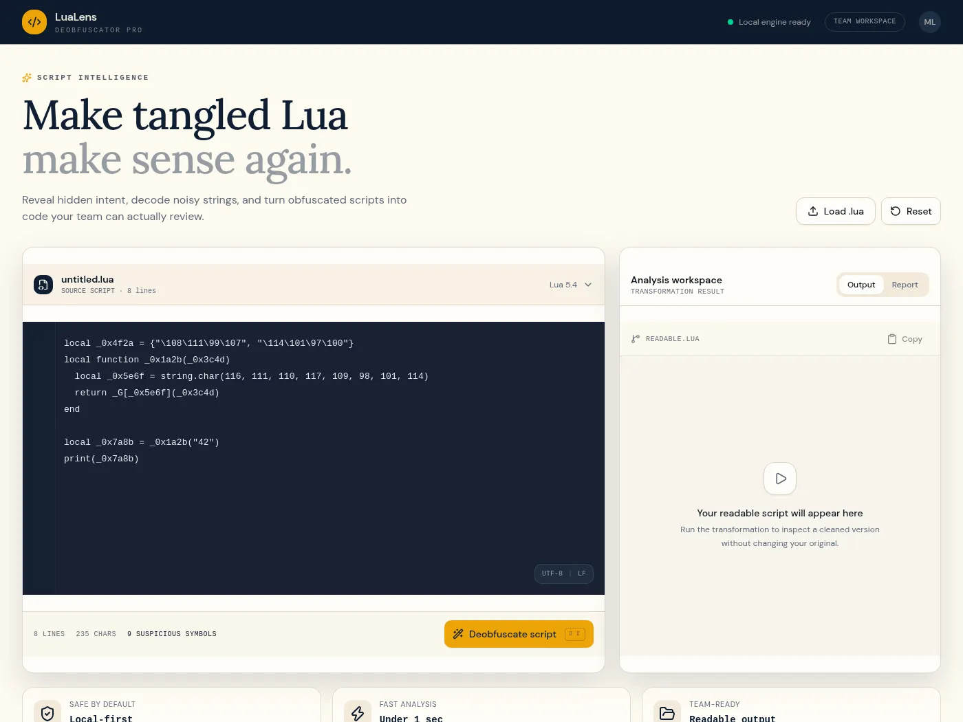 Lua Deobfuscator Pro