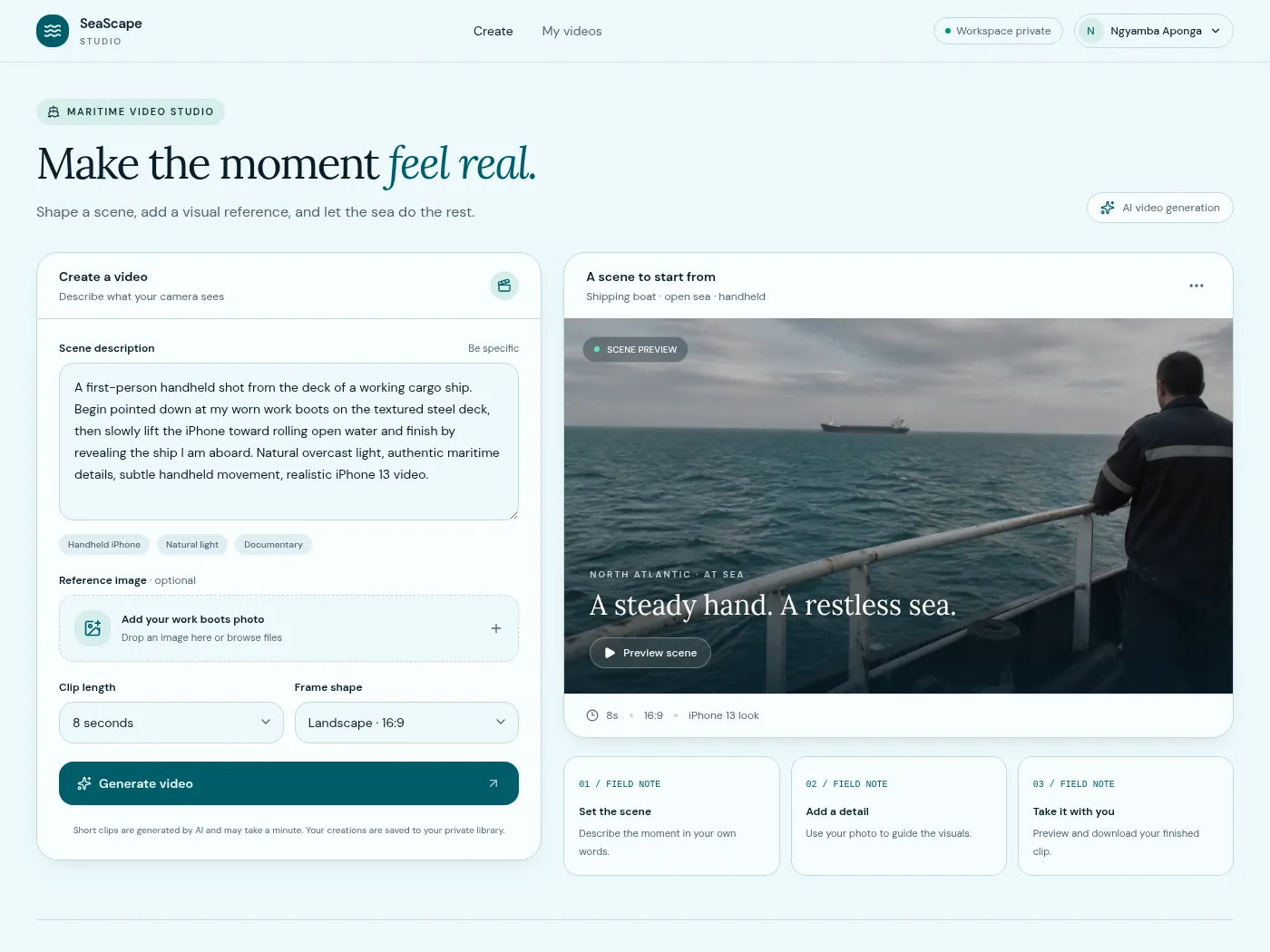 SeaScape AI Video Maker