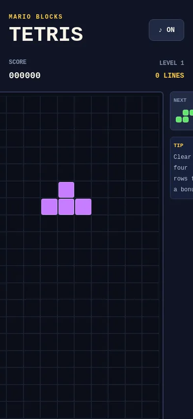 Mario Tetris iPhone Game