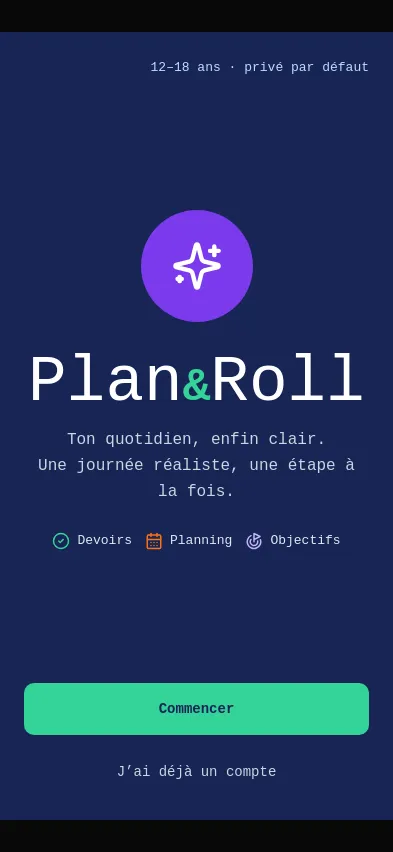 Plan&Roll Teen Scheduler