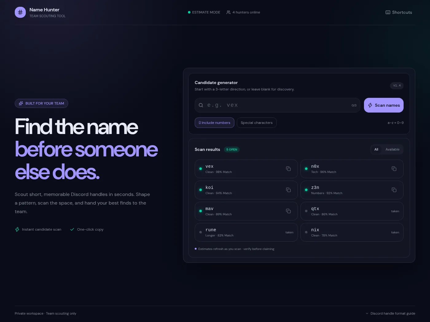 Discord Name Hunter