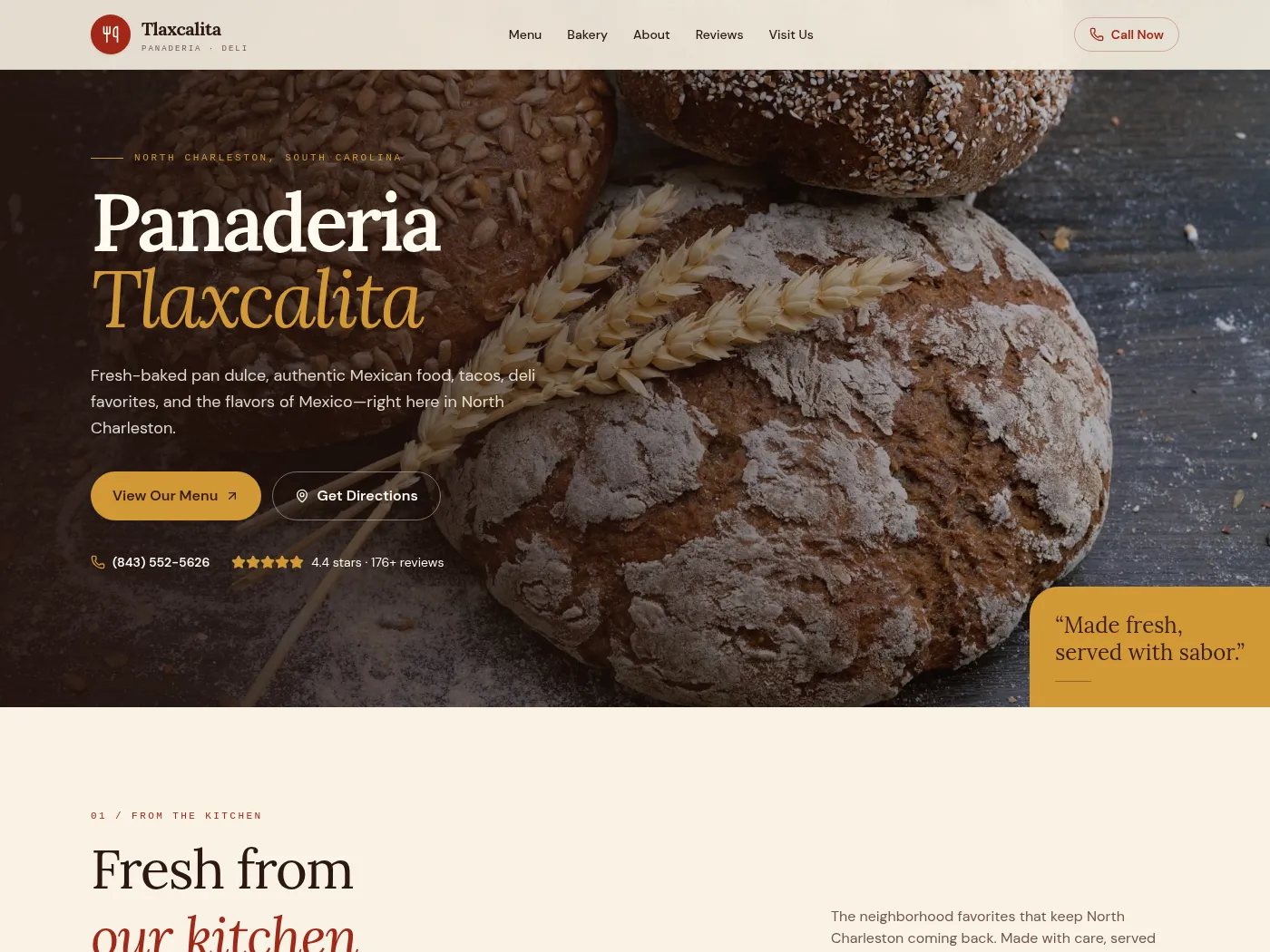 Tlaxcalita Bakery Website