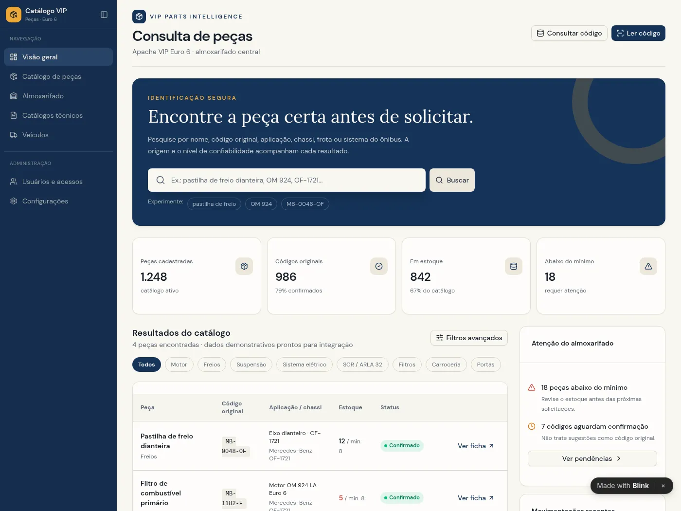 Catalogo Peças VIP Euro 6