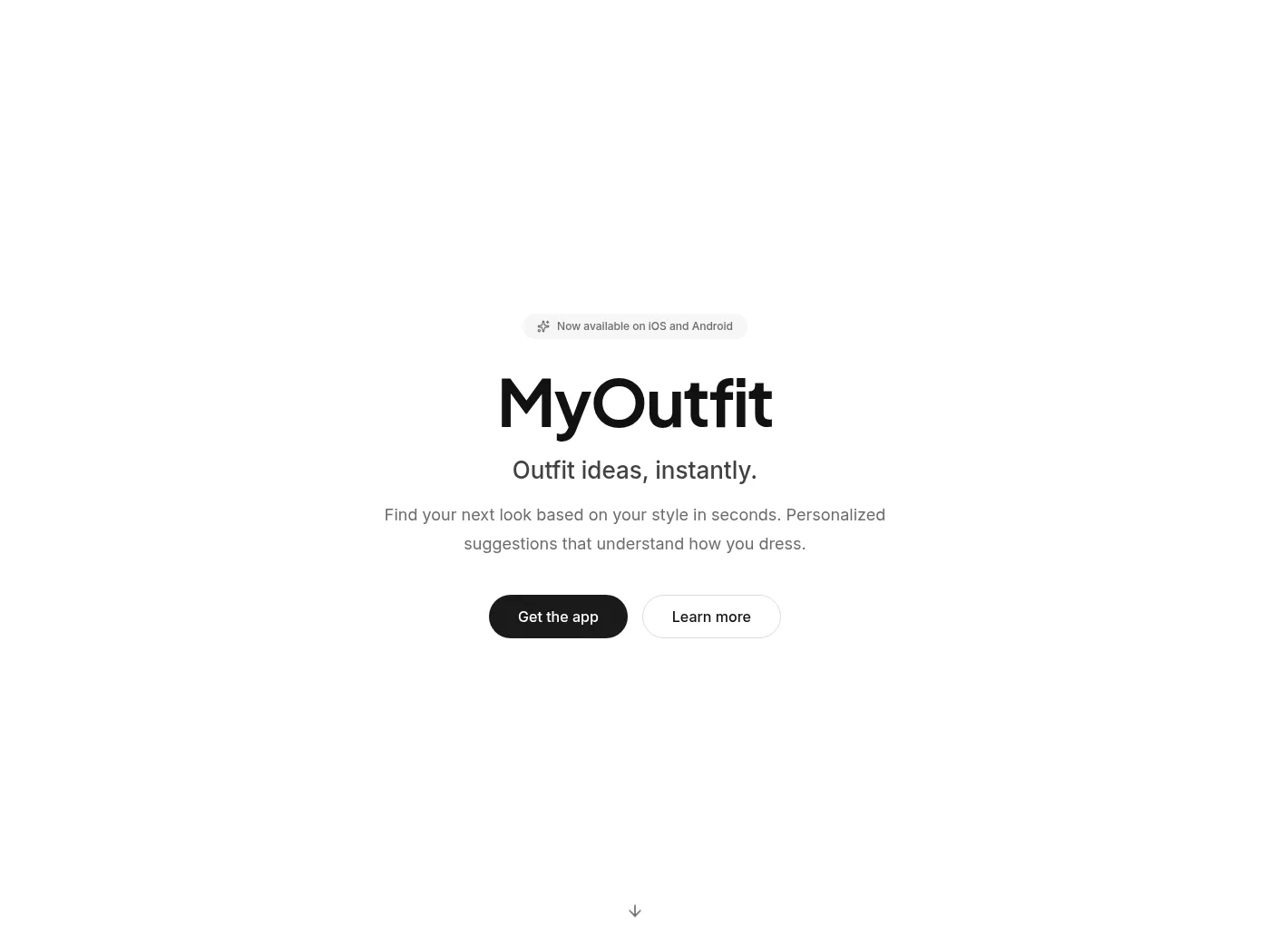 MyOutfit Pro Landing