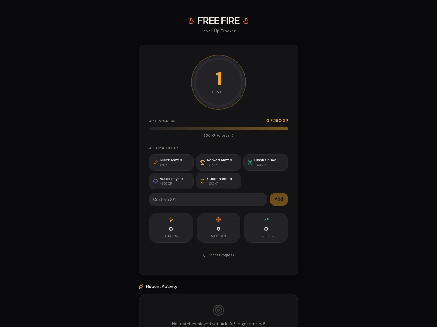Free Fire LevelUp Board