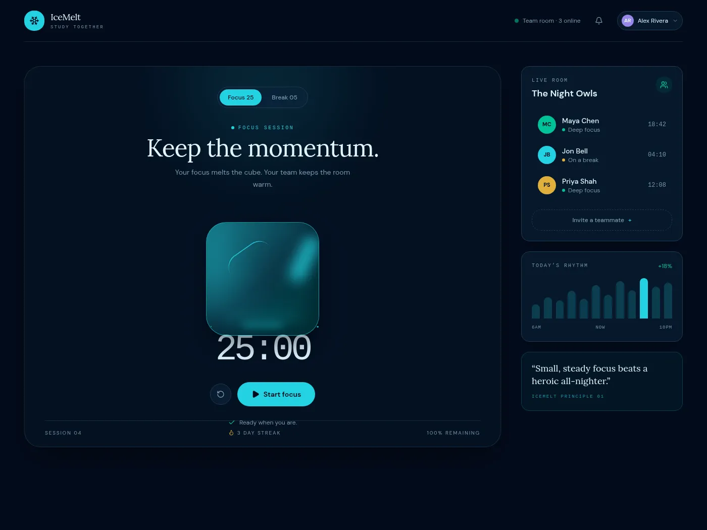IceMelt Study Tracker