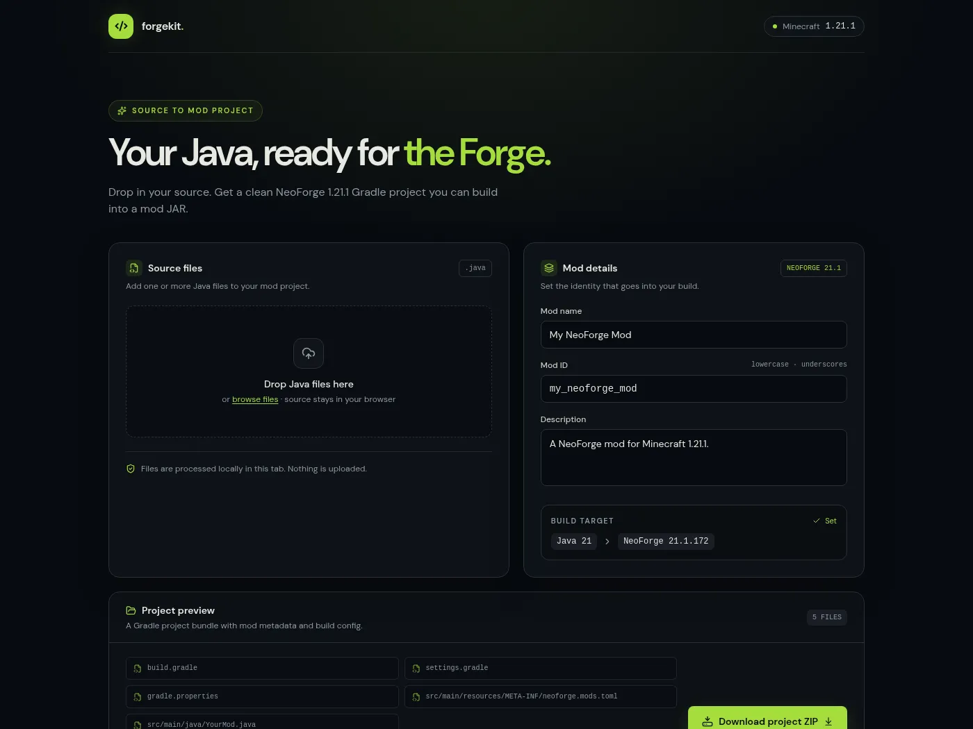 NeoForge 1.21.11 JAR Builder