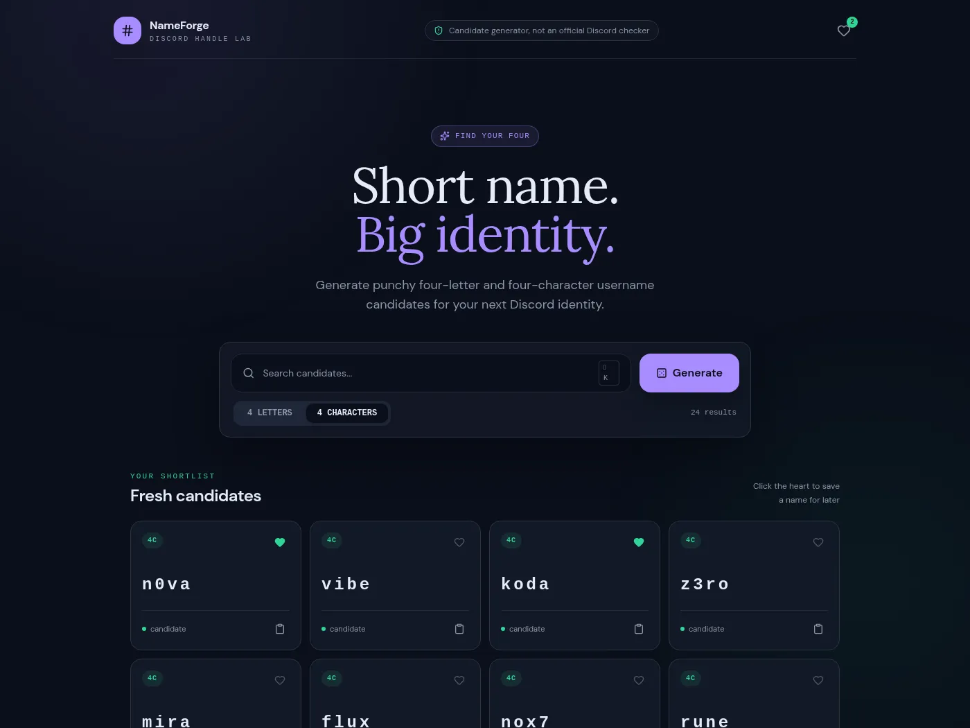 Discord 4L/4C Name Finder