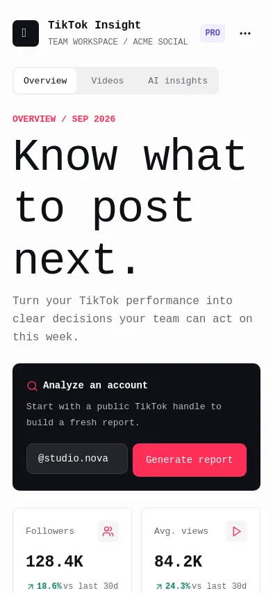 TikTok Insight Pro