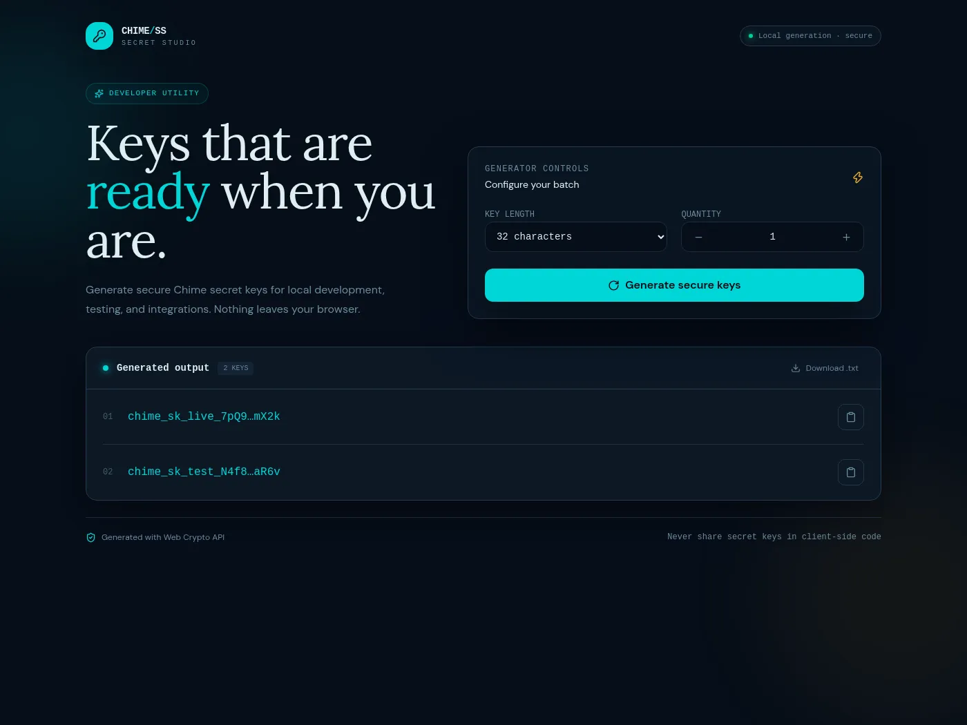 Chime SS Generator