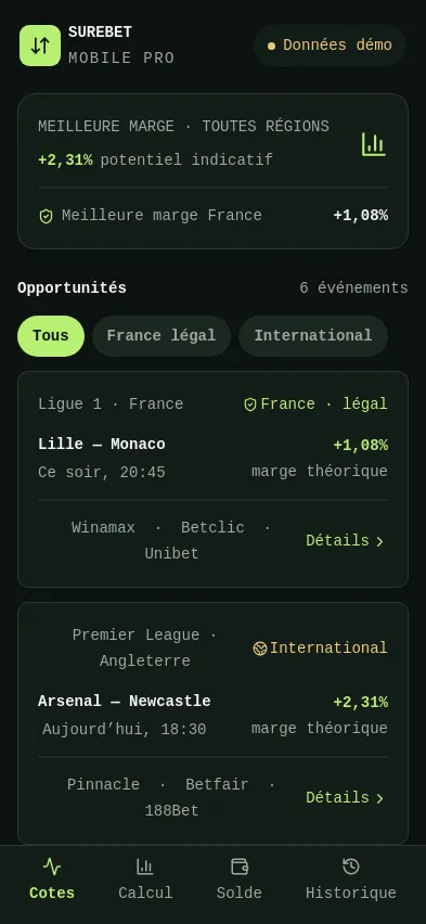 Surebet Mobile Pro