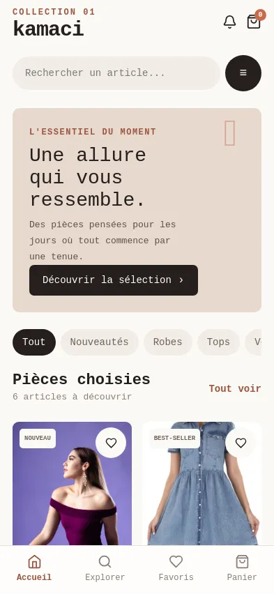 Kamaci Fashion App