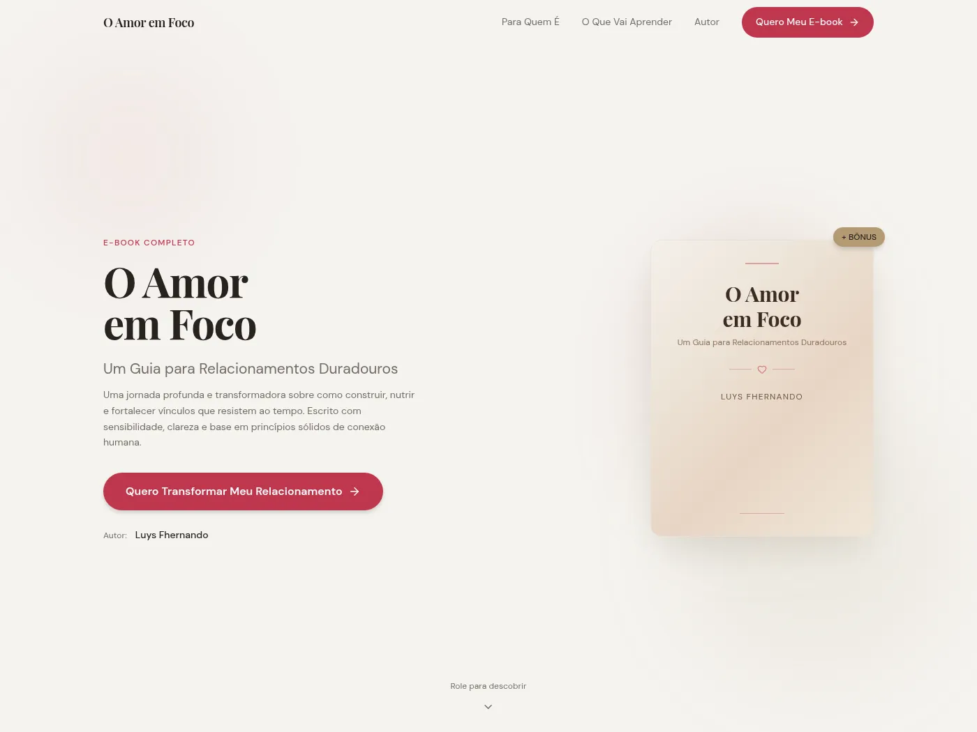 O Amor em Foco