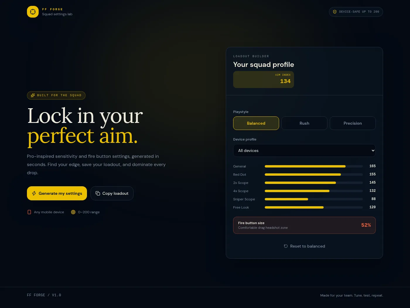 Pro FF Settings Generator