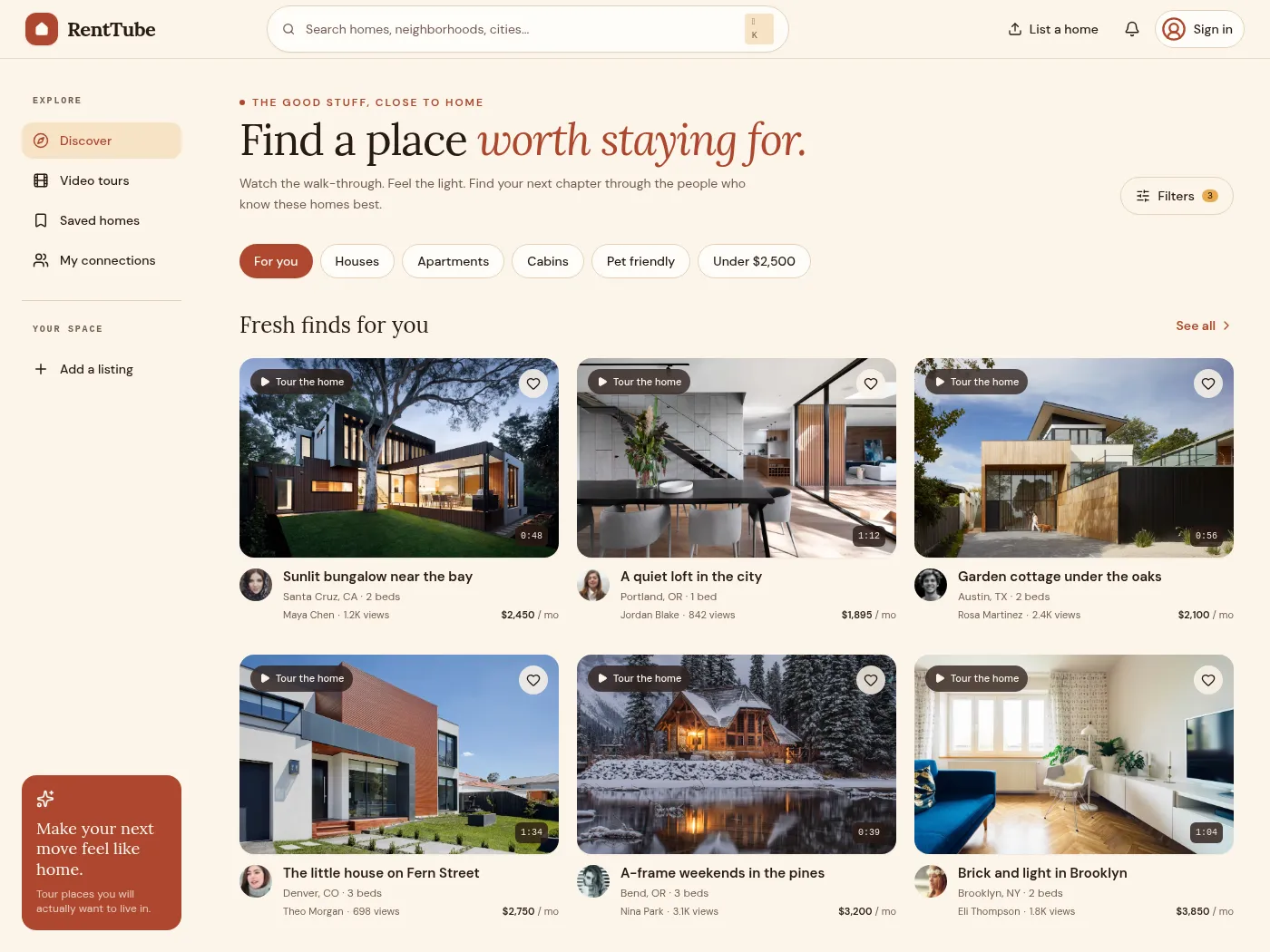 RentTube Portal