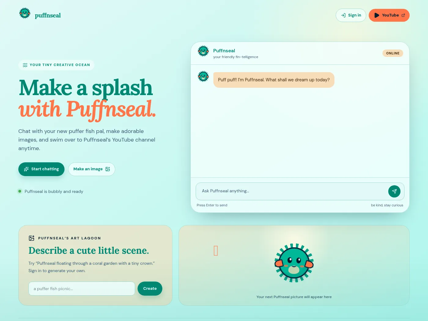 Puffnseal Chatbot Site