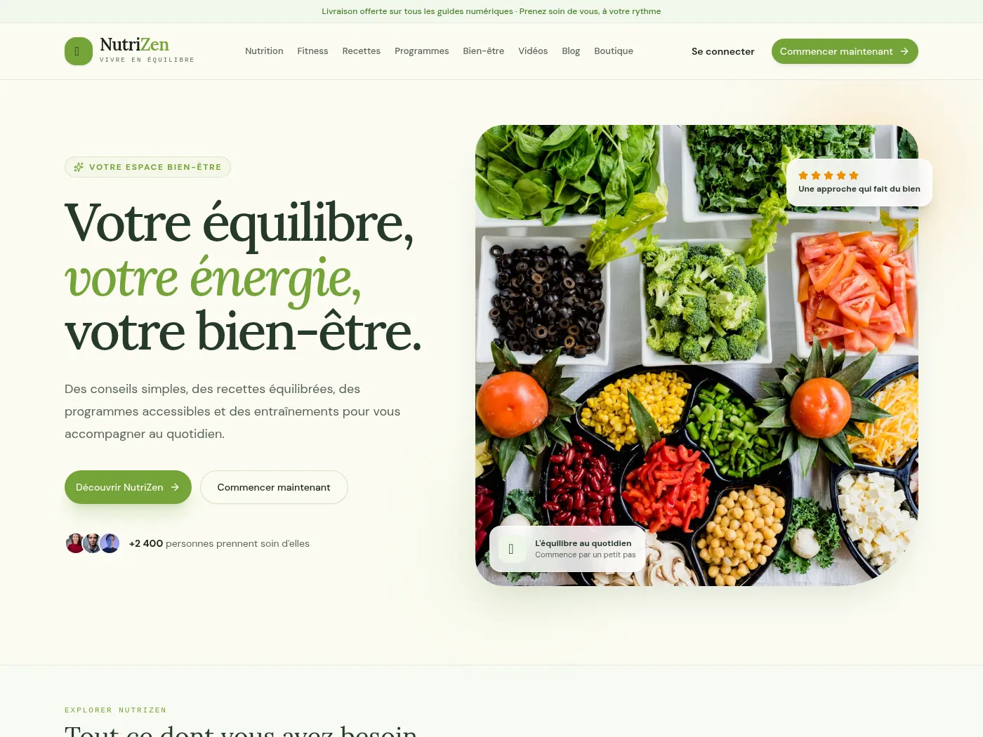 NutriZen Wellness Platform
