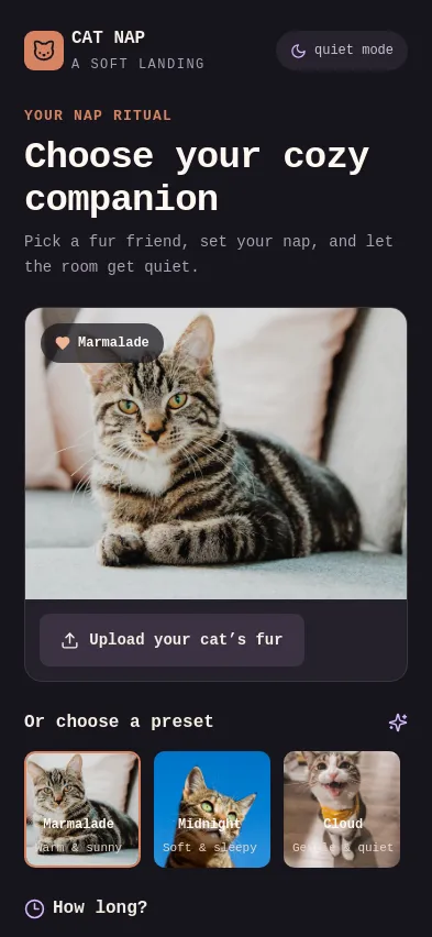 Cat Nap App
