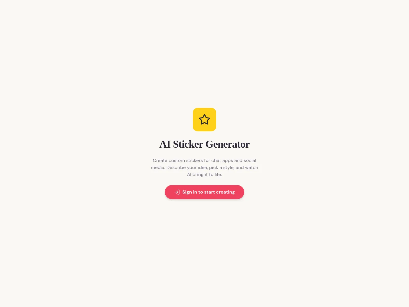 AI Sticker Generator