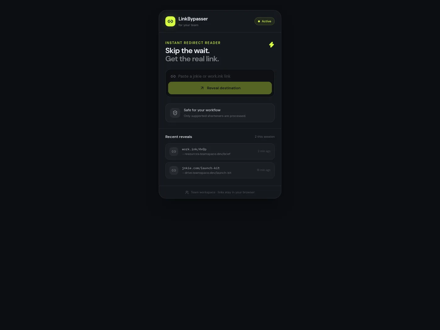 LinkBypasser Extension