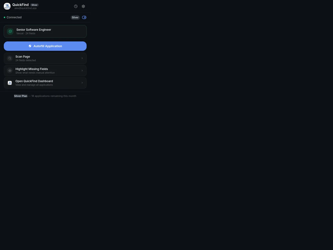 QuickFind Autofill Extension
