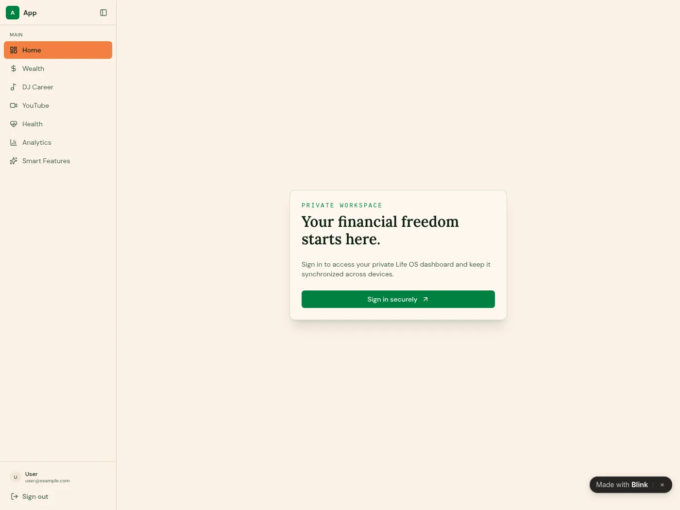Life OS 2026 Dashboard