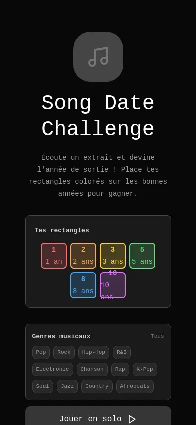 Song Date Challenge