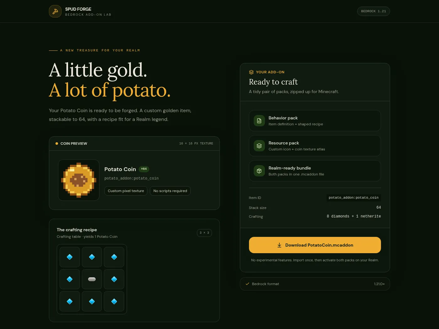 Potato Coin Add-On
