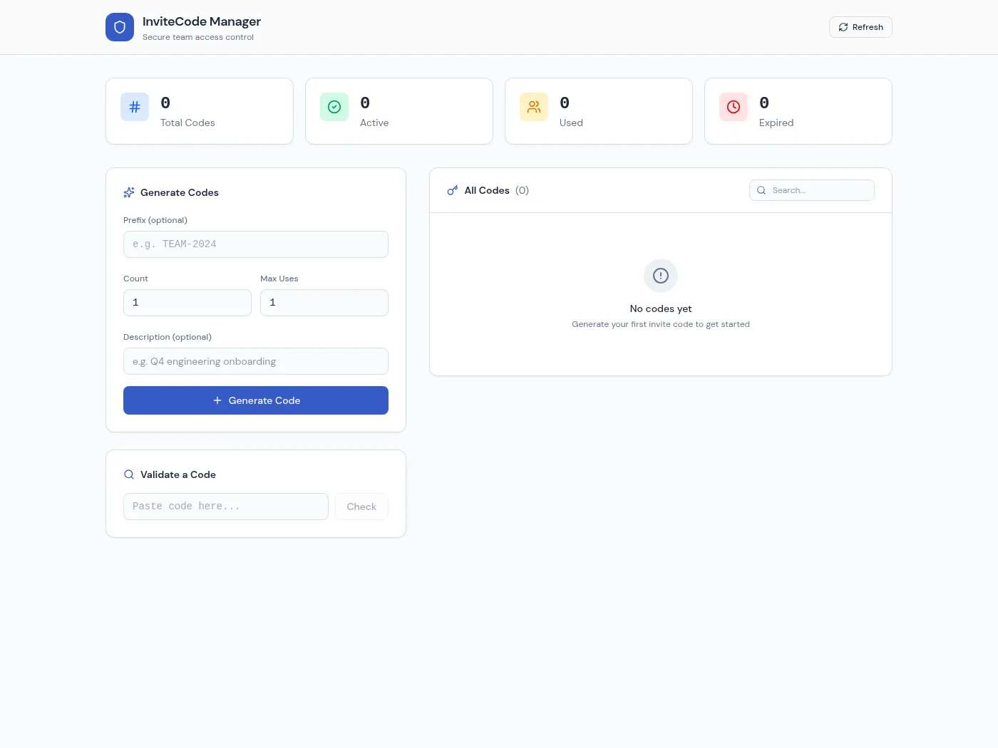 InviteCode Manager
