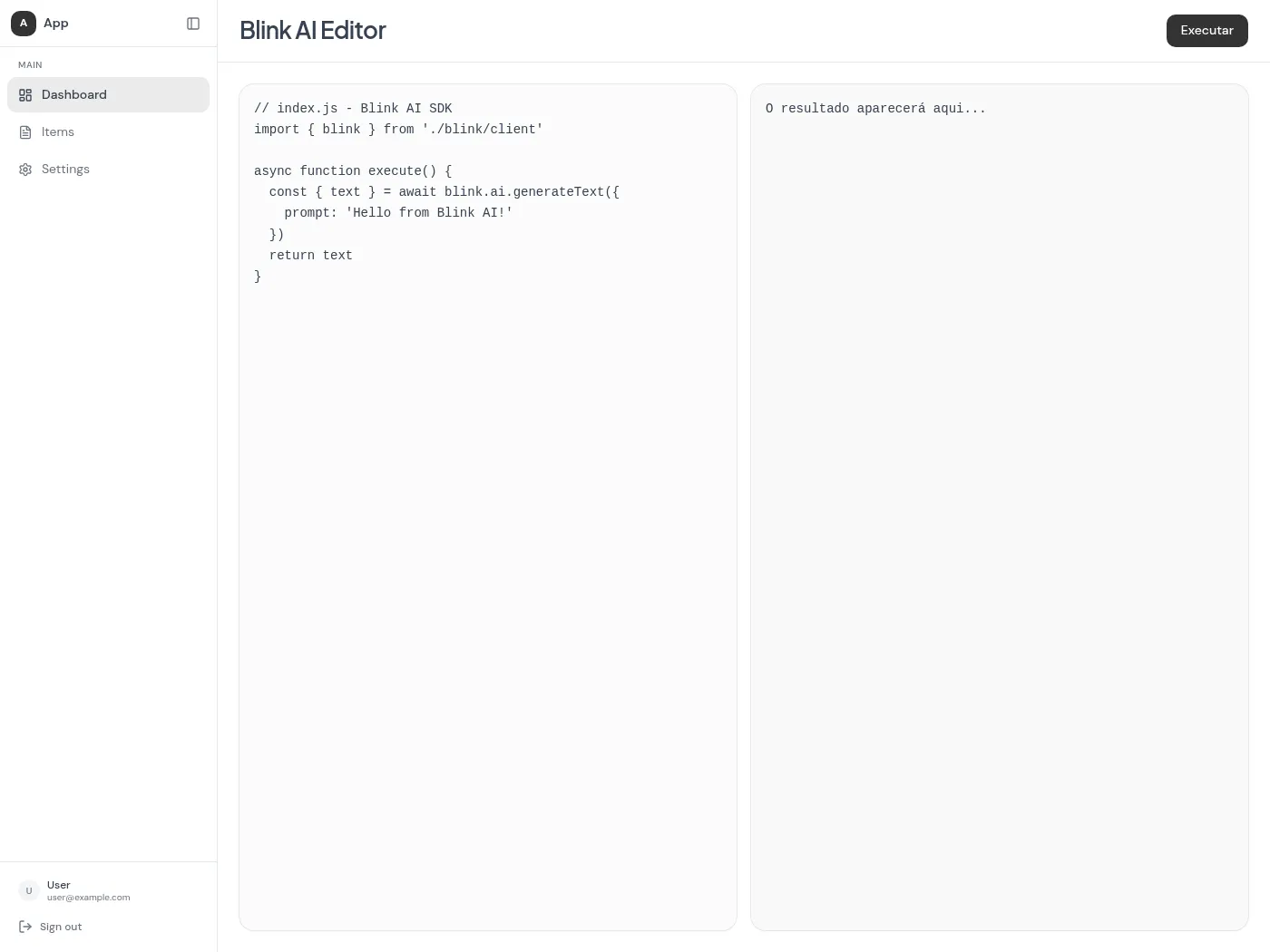 Blink AI Web Editor