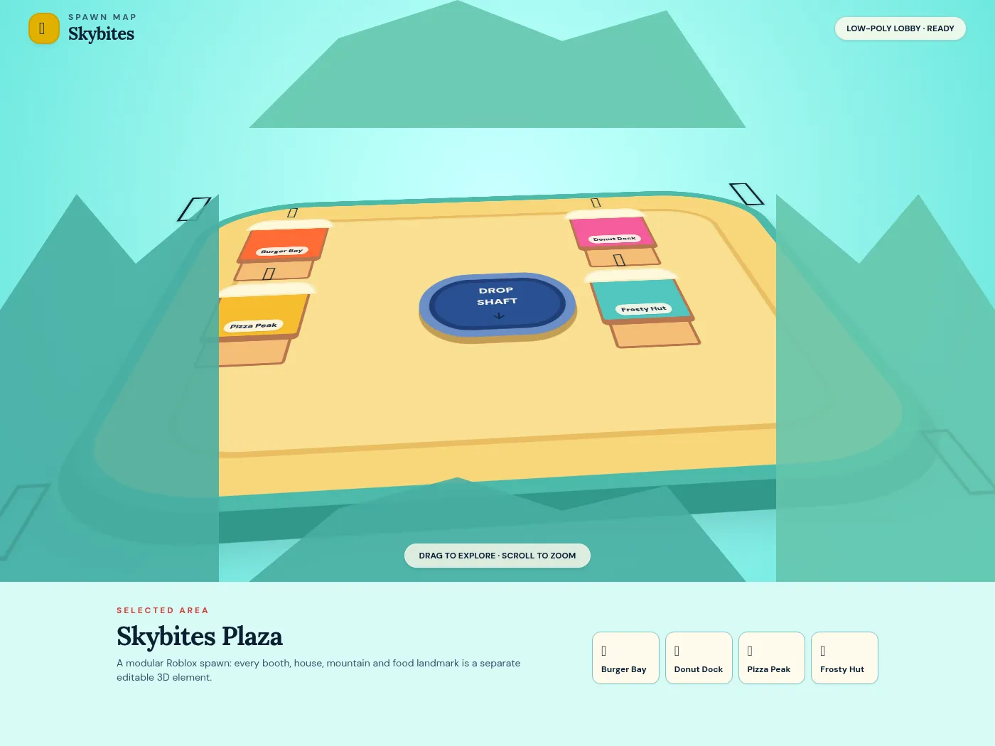Cartoon Game Lobby Map