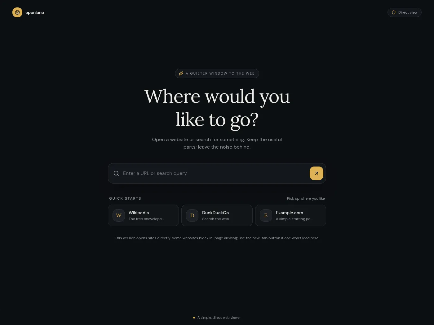 Minimalist Web Proxy