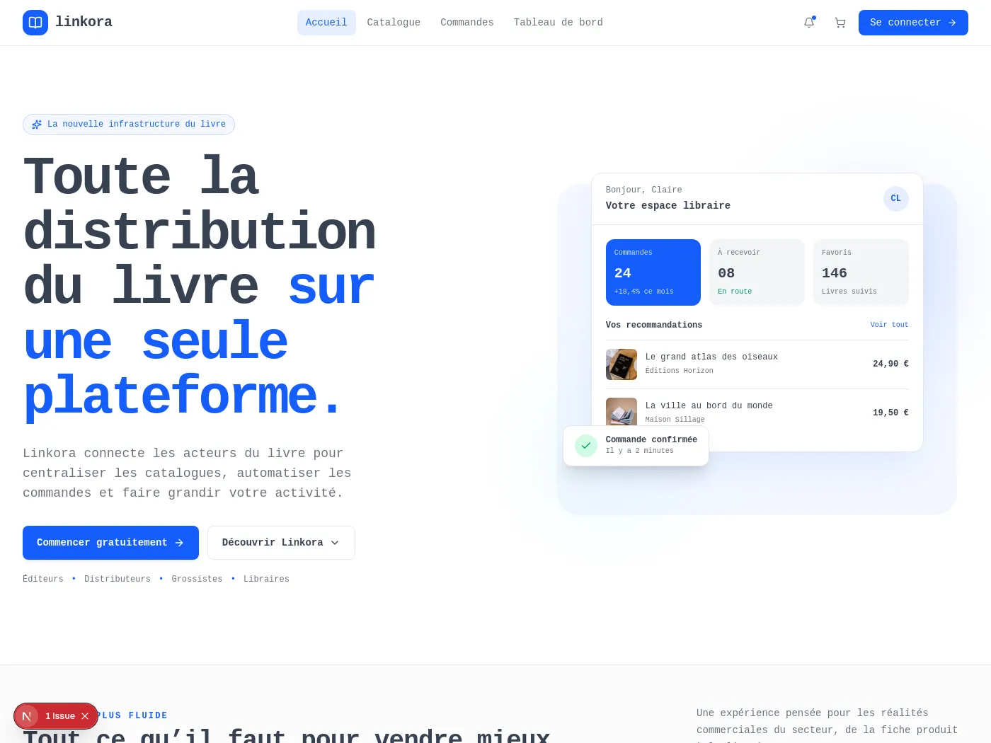 Linkora B2B Book Platform