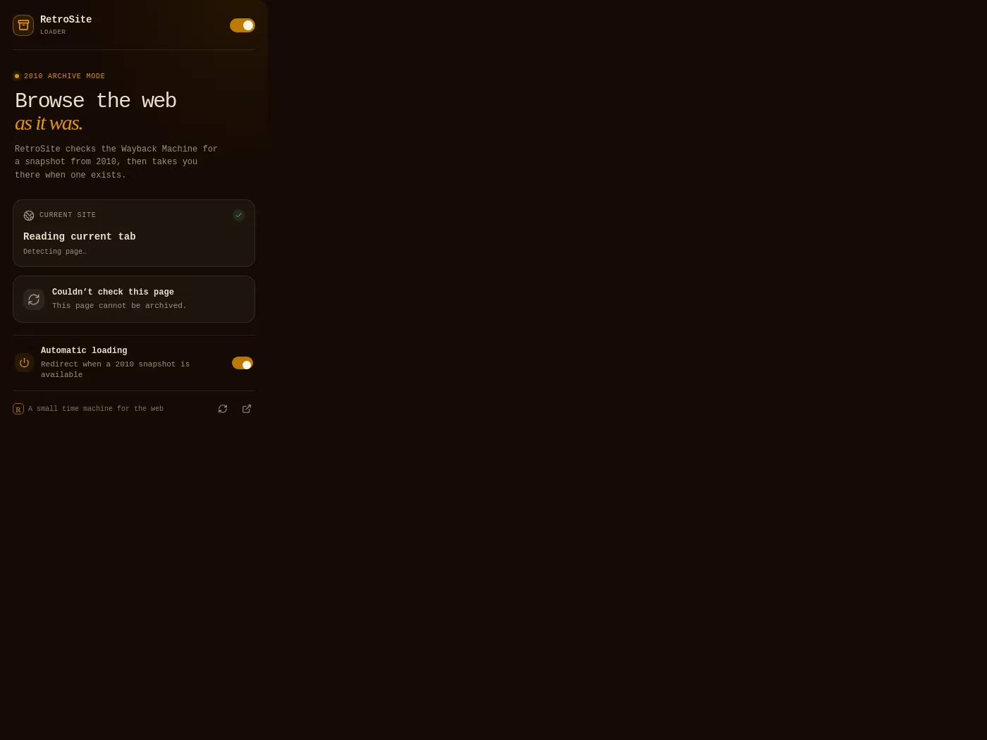 RetroSite Loader